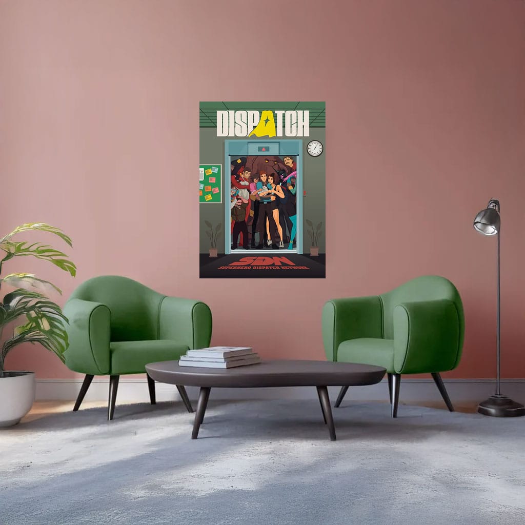 Dispatch Elevator Squad – Superhero Network Poster - Official Dispatch Game